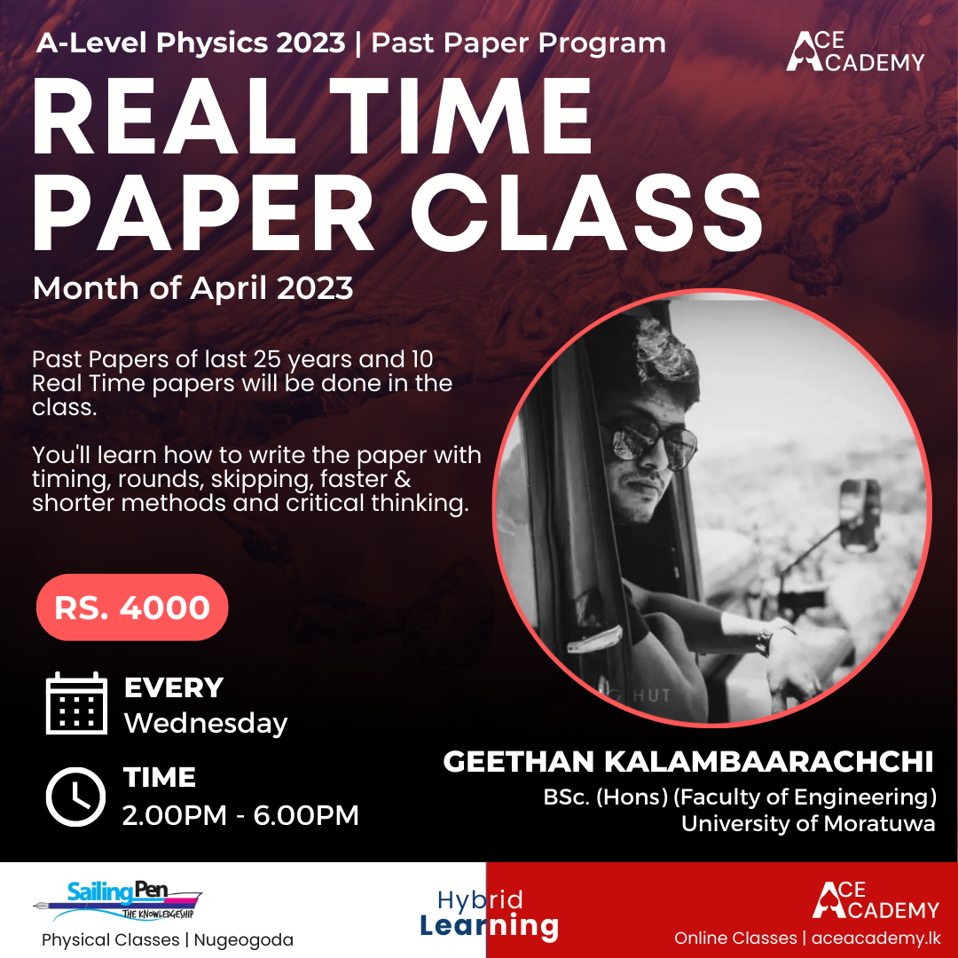 2023 Physics Past Paper + Real Time Paper Class (April 2023) | Ace Academy