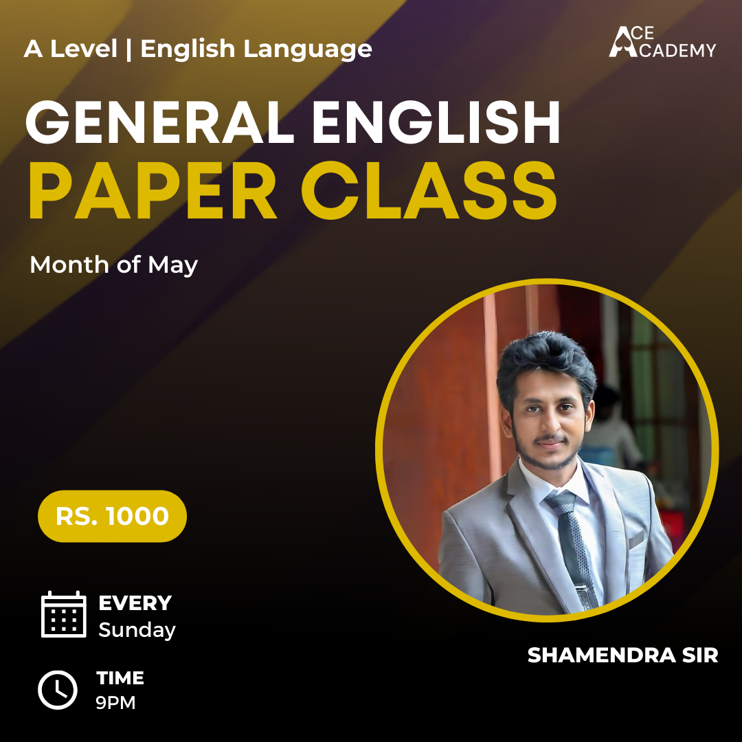 2023/2024 A/L | General English Paper [May] | Ace Academy