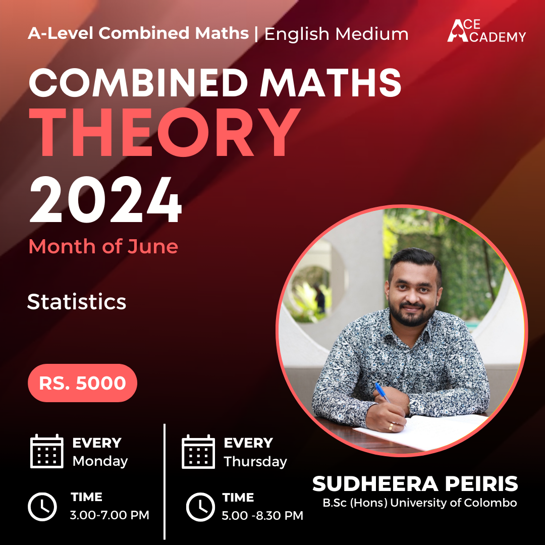 2024 Combined Maths Theory | [June] - Statistics (සංඛ්‍යානය) | Ace Academy