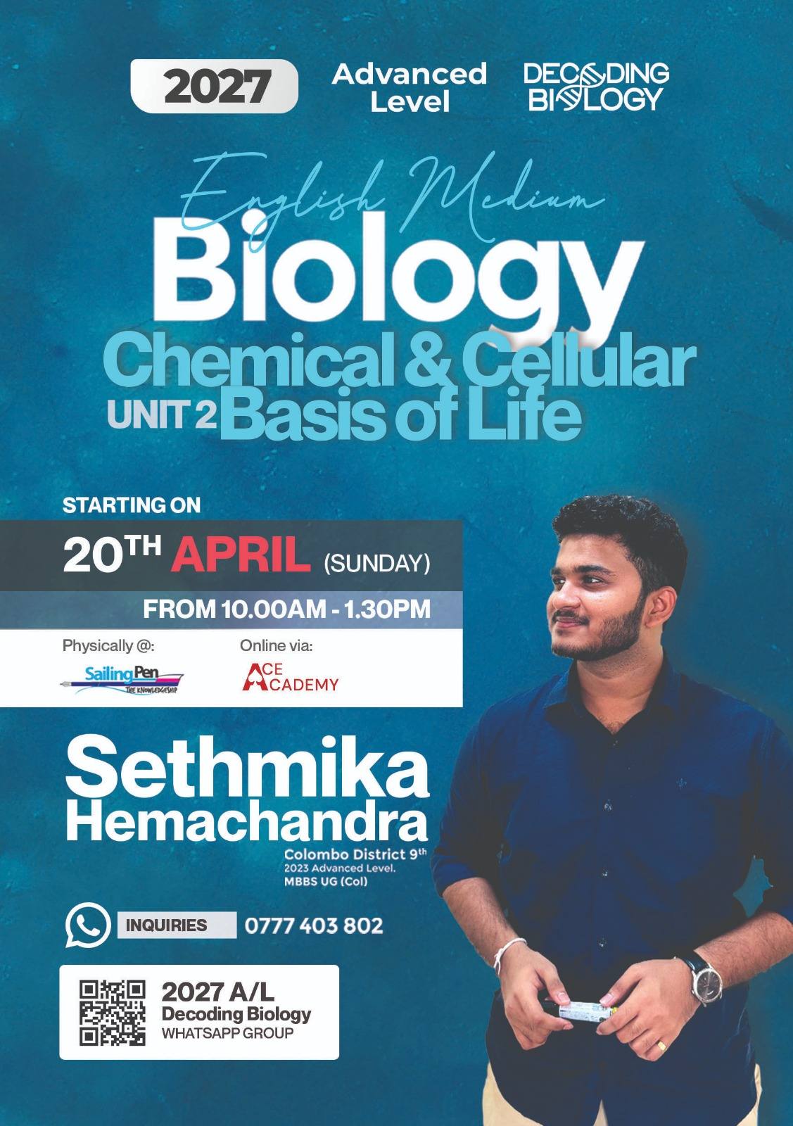 2027 A/L Biology Theory | English Medium [May] | By Sethmika ...