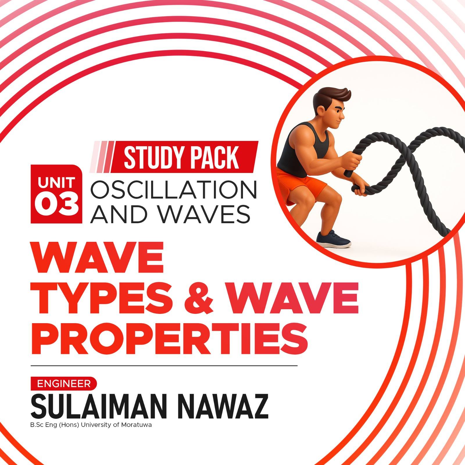 STUDY PACK | UNIT 3 | OSCILLATIONS & WAVES | CHARACTERISTICS OF WAVES ...